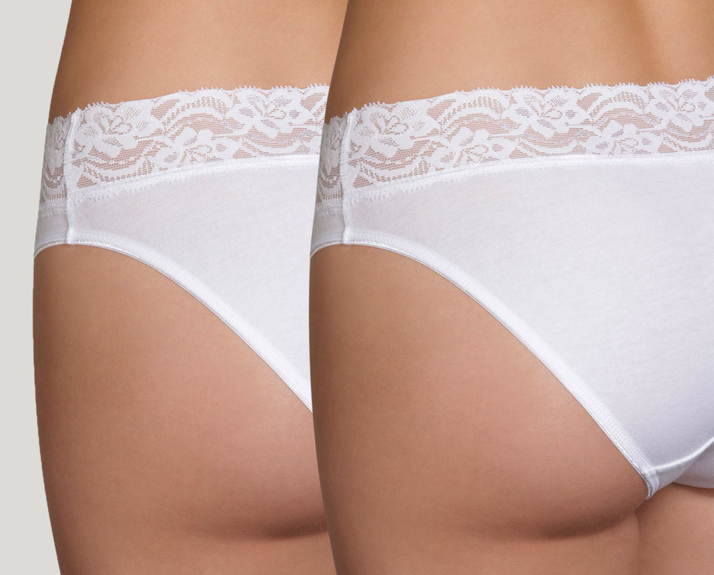 Dim-dames-slipset-katoen-wit-zwart-art-4633-bodyfashion Born - Bodyfashion Born