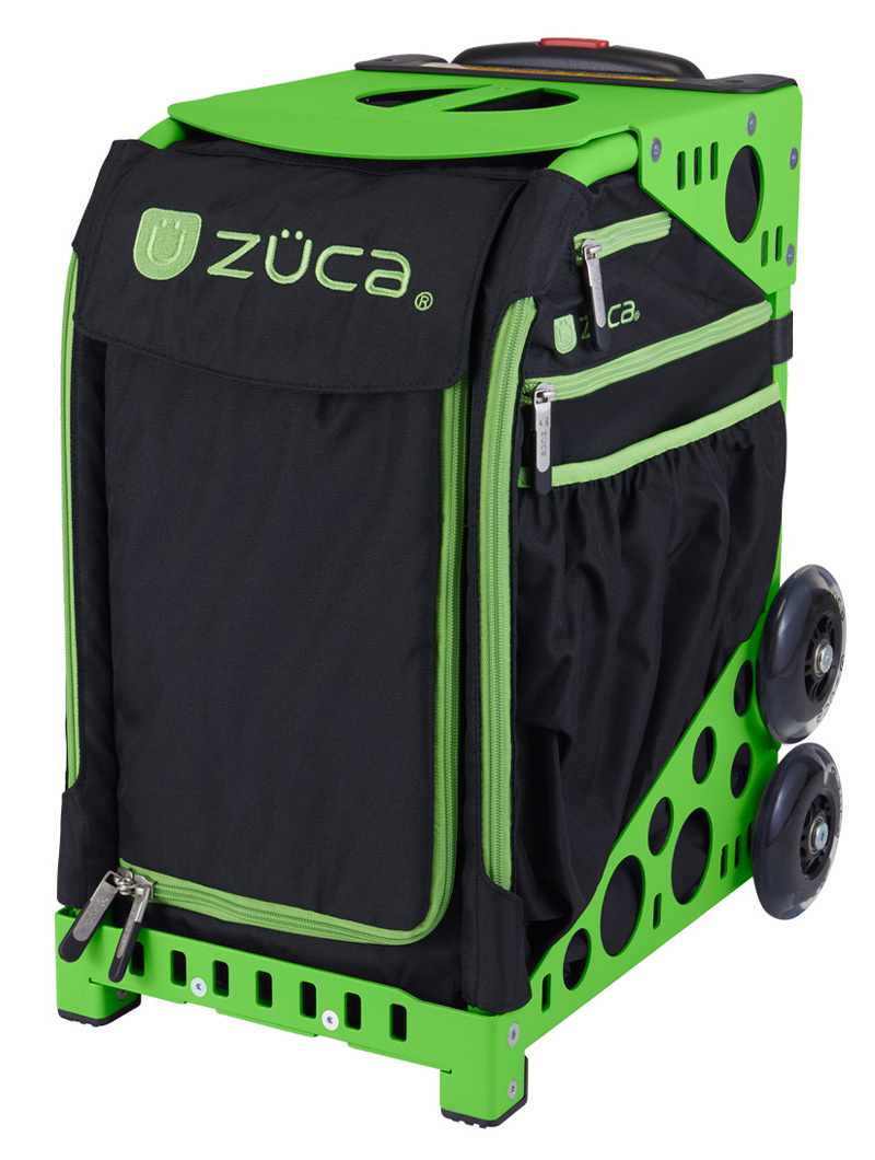 ZÜCA XO Black/Green – Rolling Sports Bag with Seat for Athletes - ZUCA ...