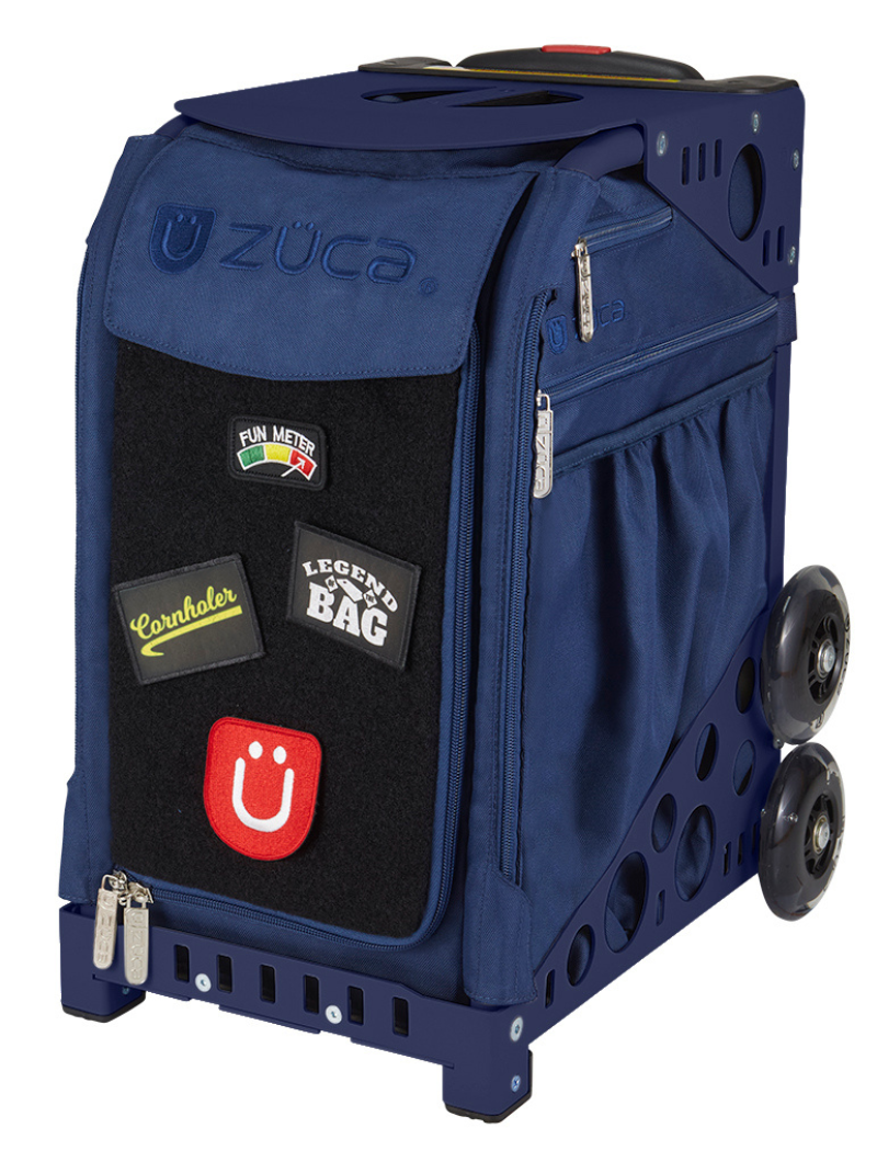 ZÜCA Cornhole Trolley Navy – Wheeled Bag with Seat - ZUCA EUROPE