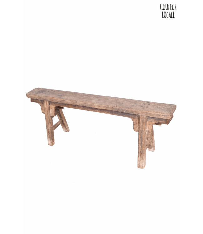Couleur Locale • Smal vintage bankje, olm • Couleur Locale