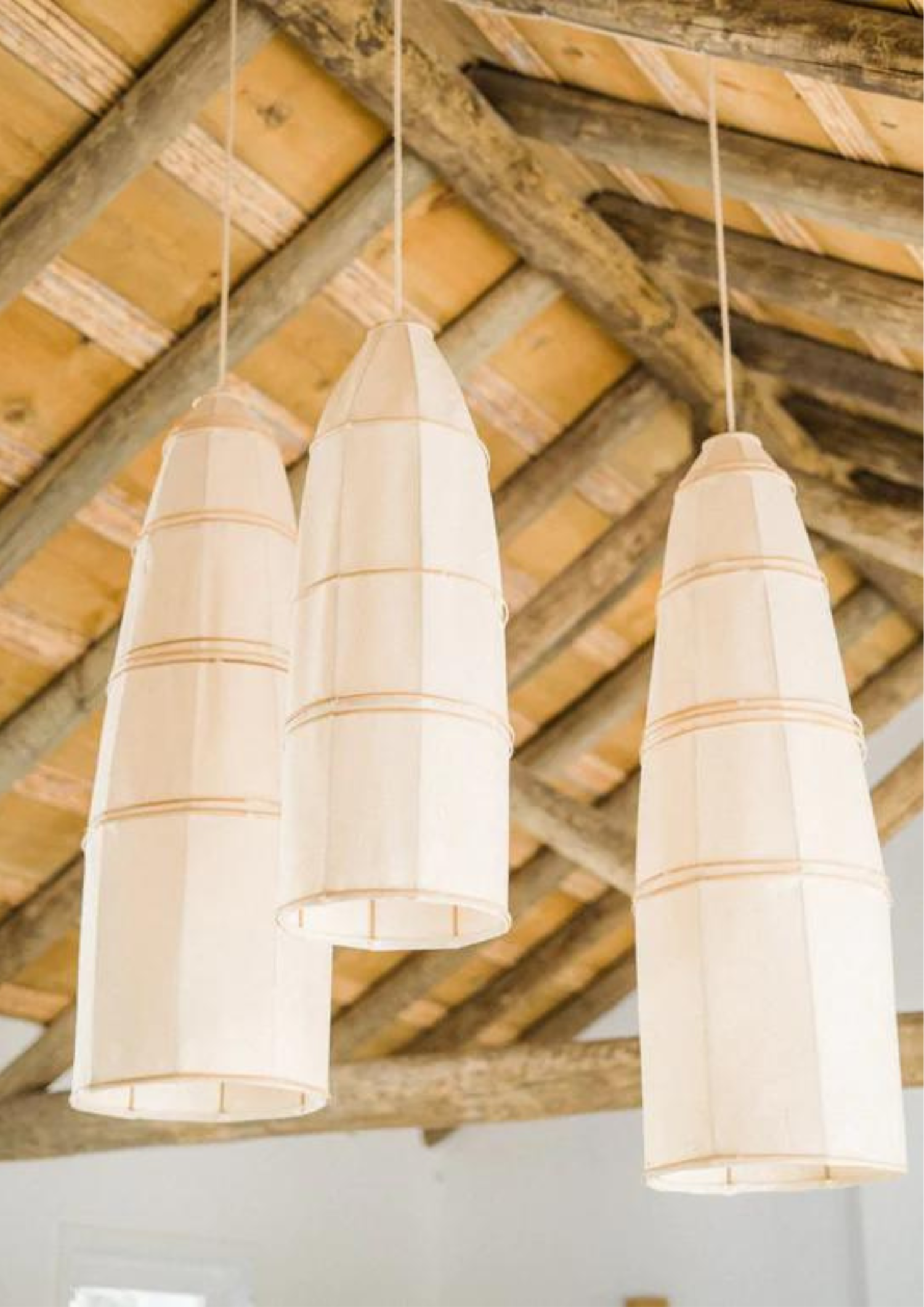 Bell lamp abaca & bamboo - natural - Couleur Locale