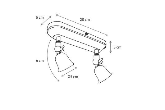 Authentage Surface-mounted spotlight FLEURE ON ROUNDED PROFILE ...