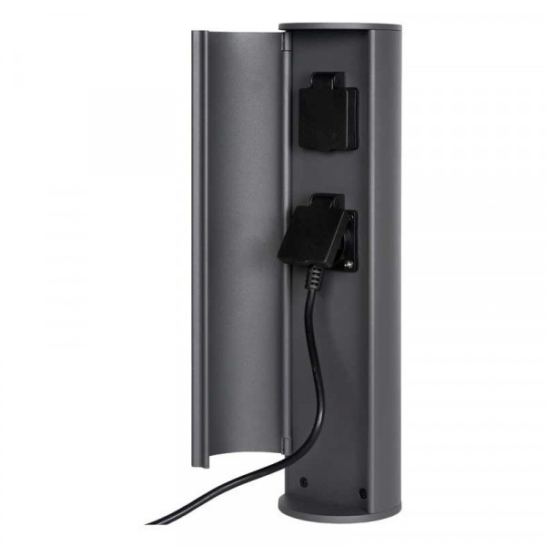 POWERPOINT - Outdoor socket column - Ø 10 cm - IP44 - Anthracite - 278 ...