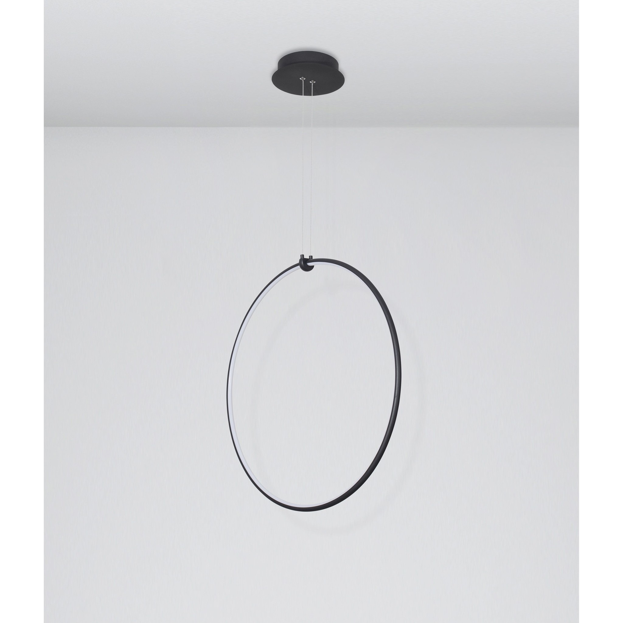 LED hanglamp RING zwart 68 x 21 x 120 cm - PerfectLights