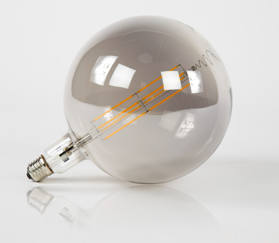 Lichtbron LED [G200] filament bol Ø20 0 - E27 - Smoke Grey - PerfectLights