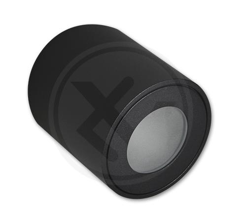 Surface-mounted spotlight IP54 GU10 round 80x84 black - PerfectLights