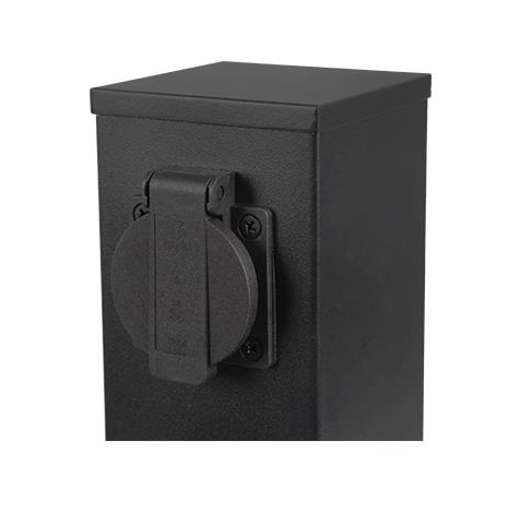 ONTARIO | Outdoor socket column | IP44 | Black | 40cm - PerfectLights