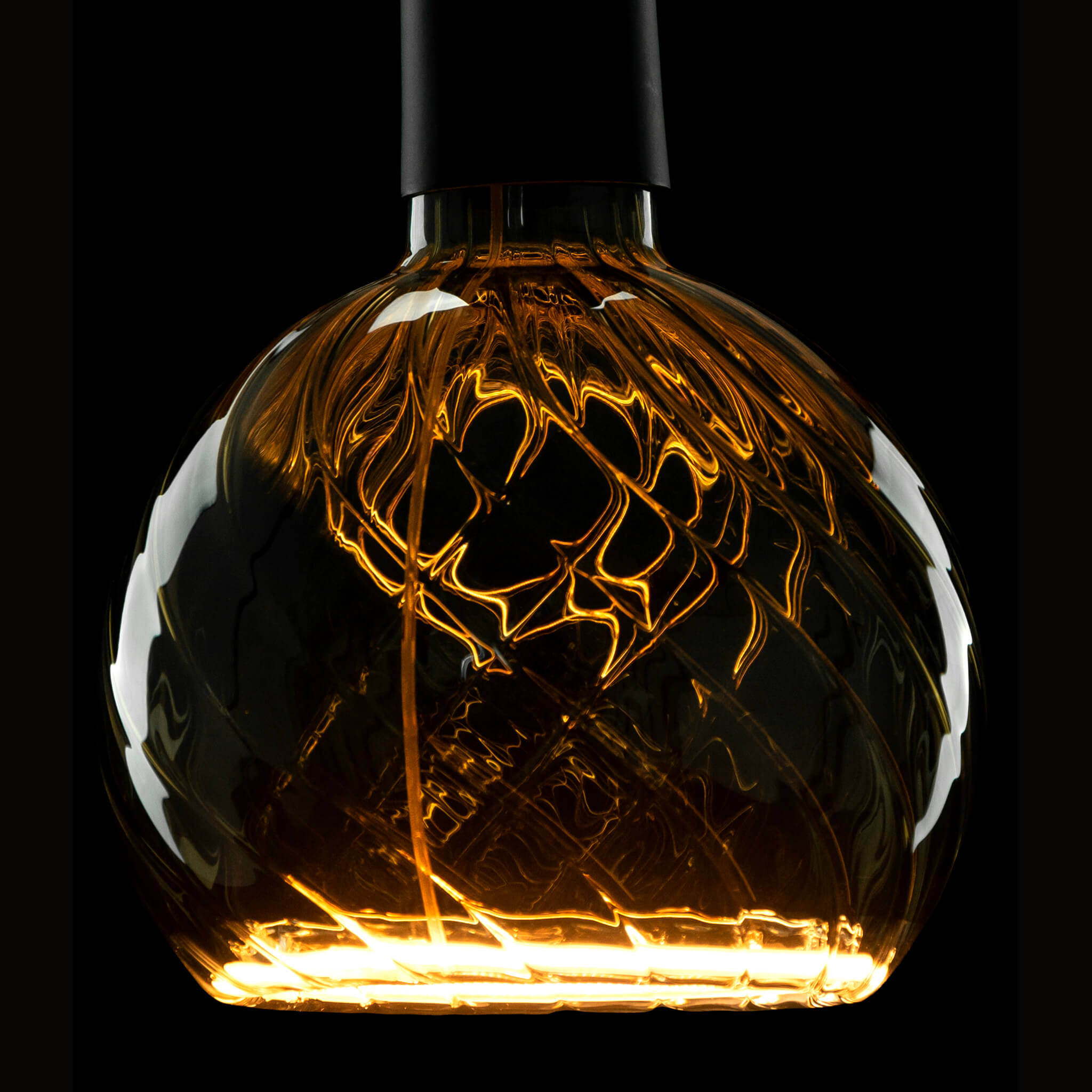 LED Floating Globe 150 twisted smokey grey-E27-6W-230lm-1900K ...