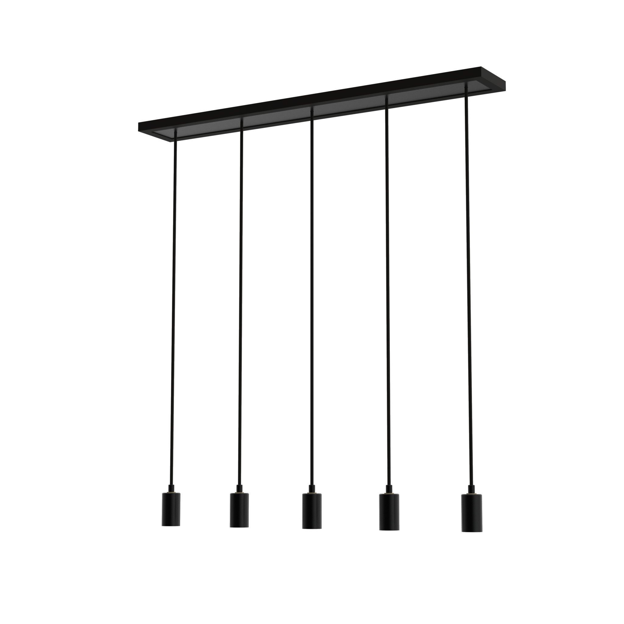 Pendant lamp MADOX 5-WAVE - E27 - Black - PerfectLights