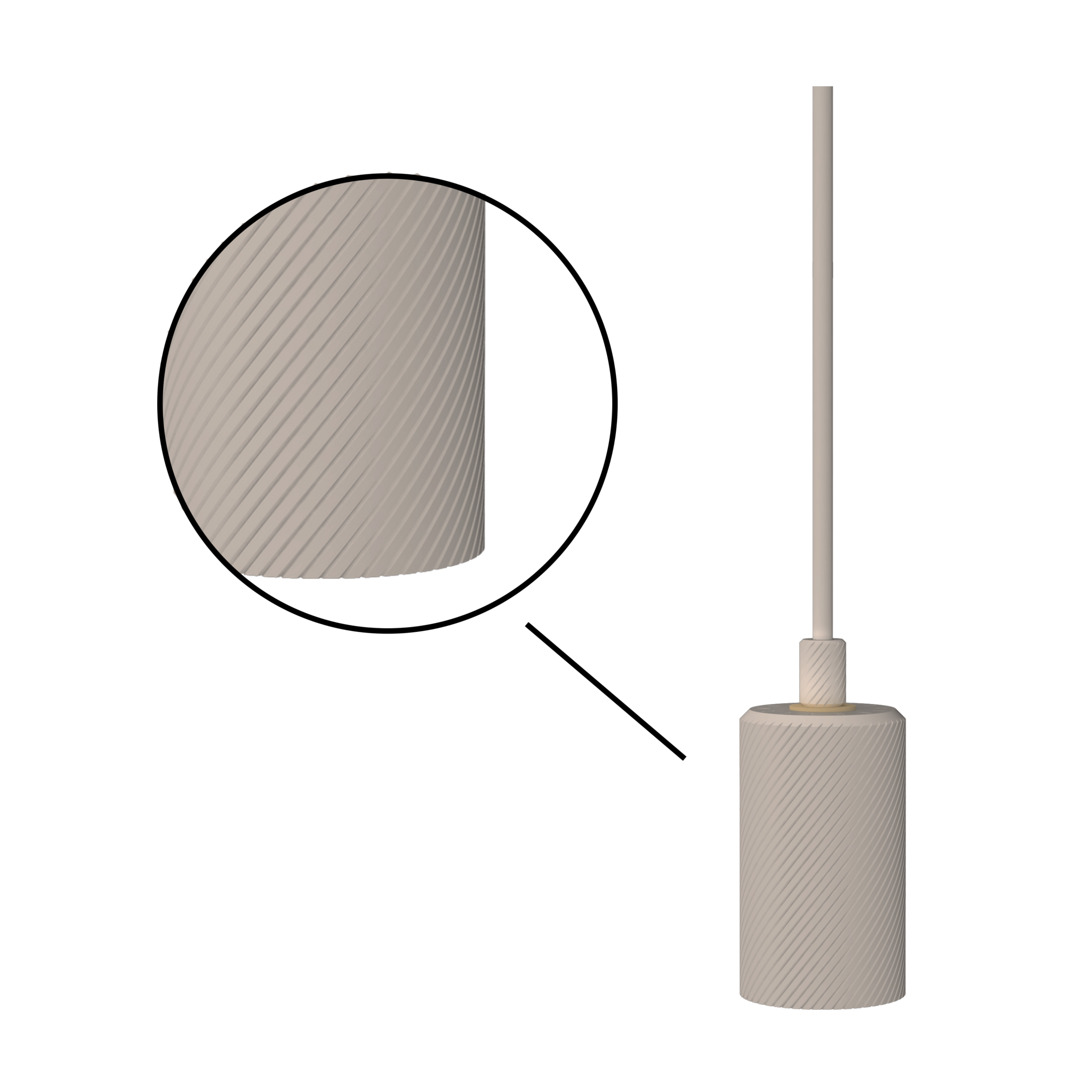 Pendant lamp MADOX 5-WAVE - E27 - Sand - PerfectLights