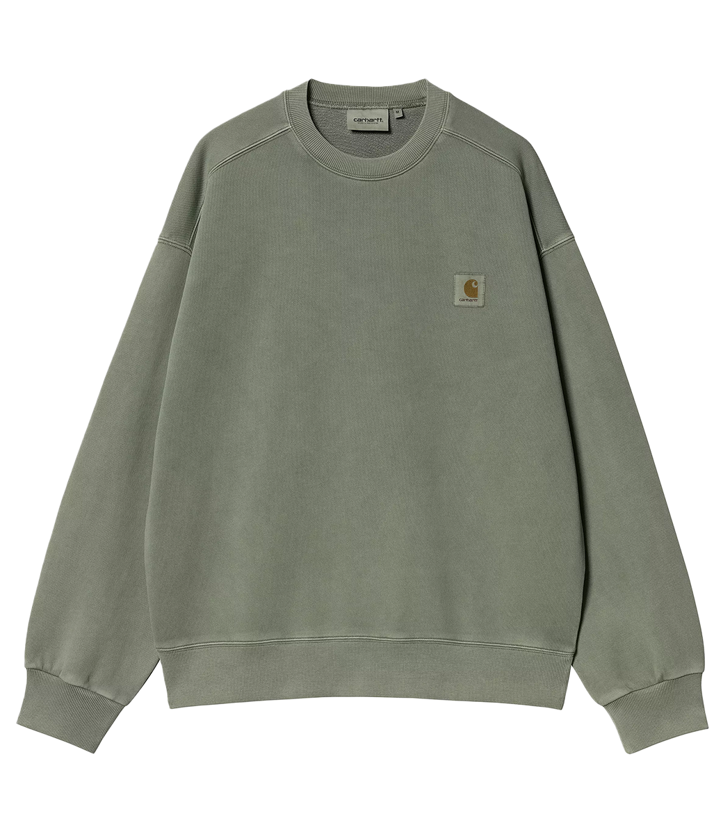 CARHARTT WIP Nelson Sweat - Park/Garment Dyed - Skateshop.be
