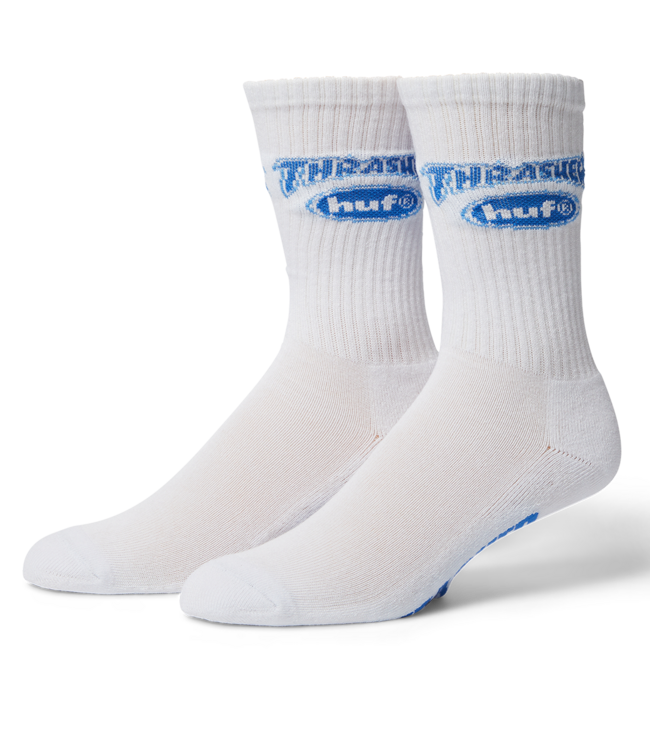 HUF Huf X Thrasher Logo Sock - White
