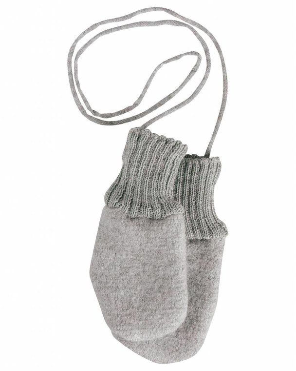 Disana Wanten van gekookte wol - grijs - Ziloen