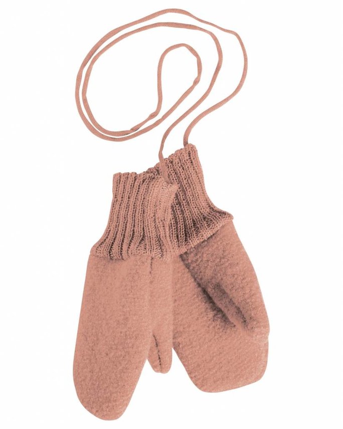 Disana Wanten van gekookte wol - oud roze - Ziloen