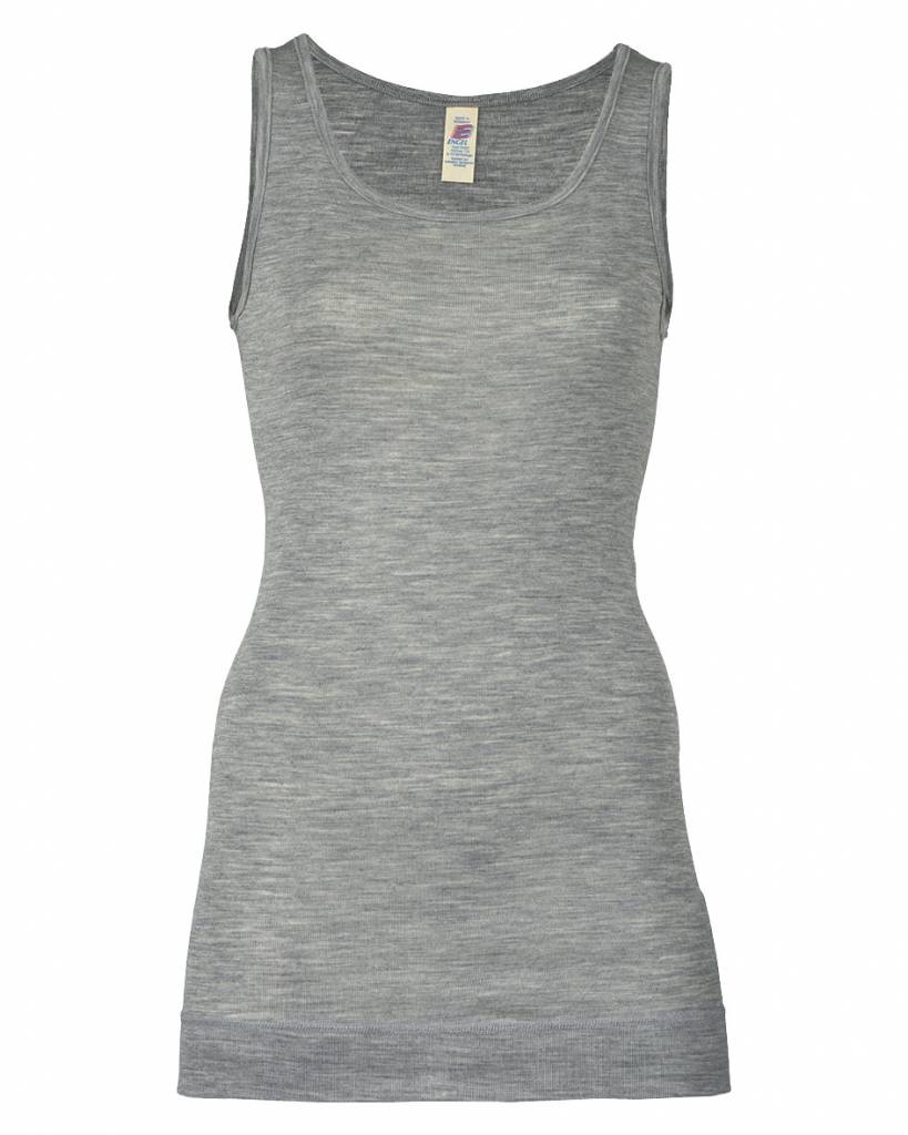 Engel Natur dames hemd extra lang wol/zijde - grijs - Ziloen