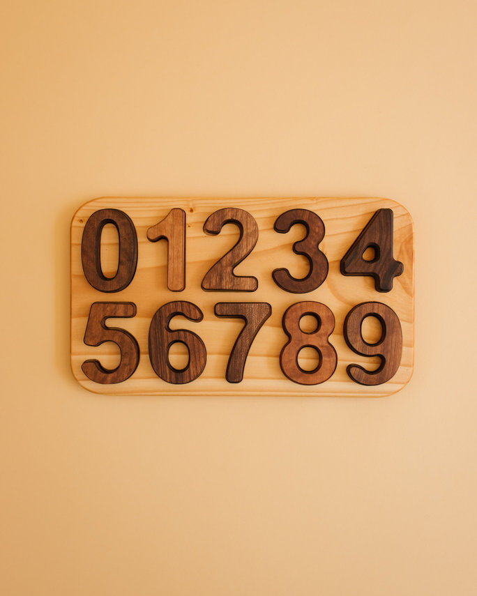 Oyuncak Walnoot houten cijfer puzzel | Ziloen - Ziloen