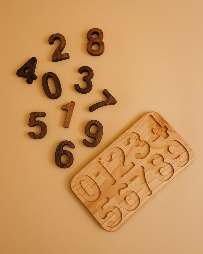Oyuncak Walnoot houten cijfer puzzel | Ziloen - Ziloen