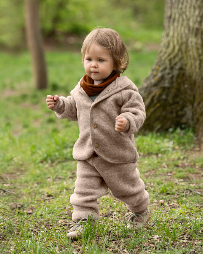 Engel Natur Broek van wol-fleece - sand - Ziloen