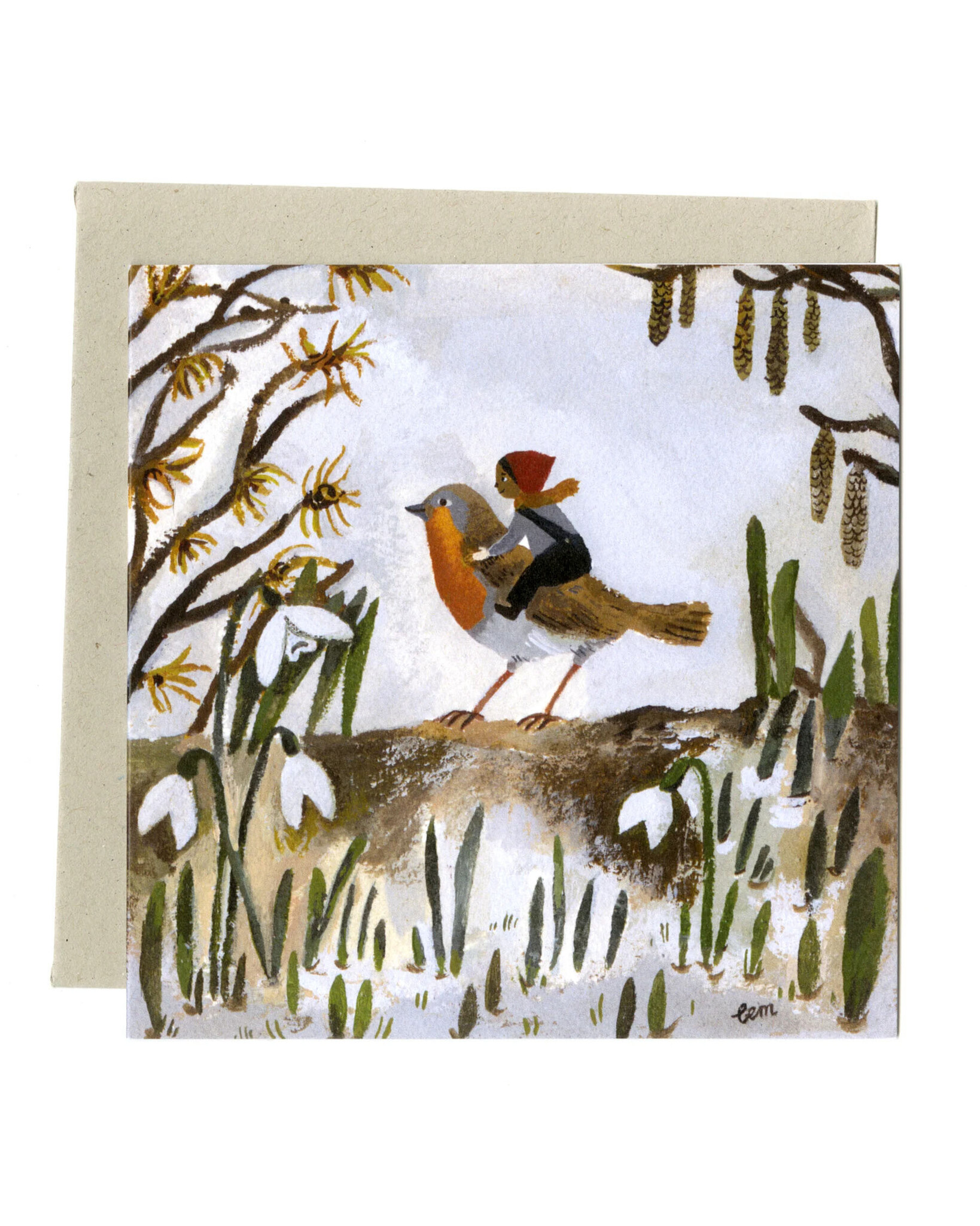 Gemma Koomen - gevouwen kaart The robin | Ziloen - Ziloen
