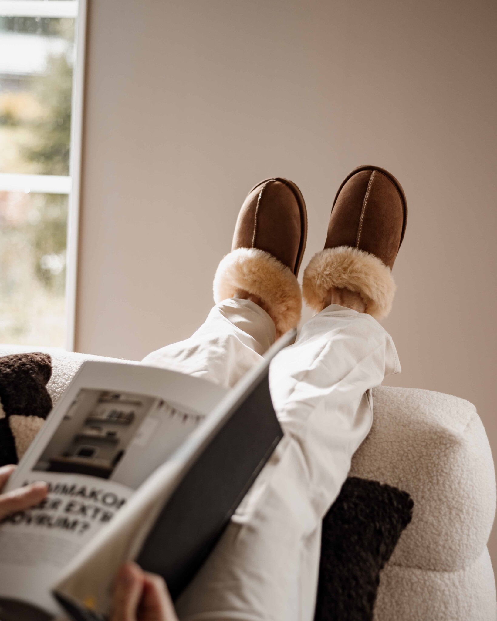 Wollen damespantoffels Jessica - chestnut | Ziloen - Ziloen