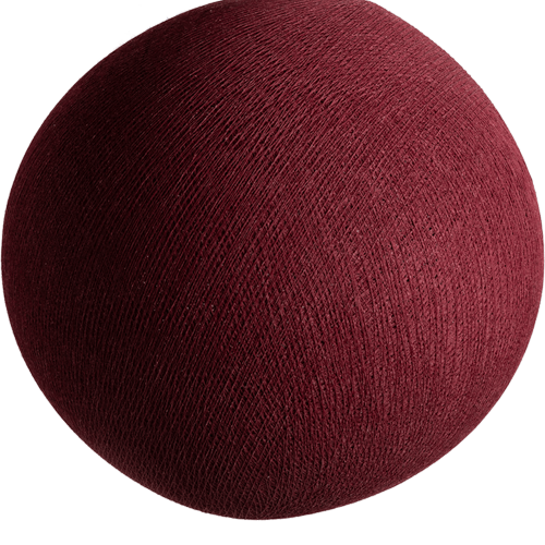 Dark Red - Full Round (25 cm) - Cotton Ball Lights