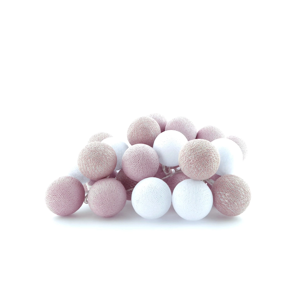 Sparkling Lichtslinger - Silver / Pale Pink - Cotton Ball Lights