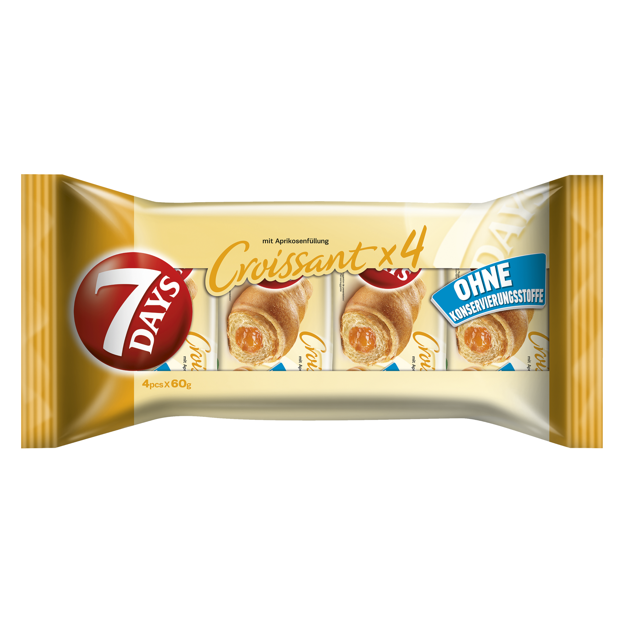 Croissant Abrikoos - 4 x 60g x 10 - Zak - Bickery Food Group B.V.
