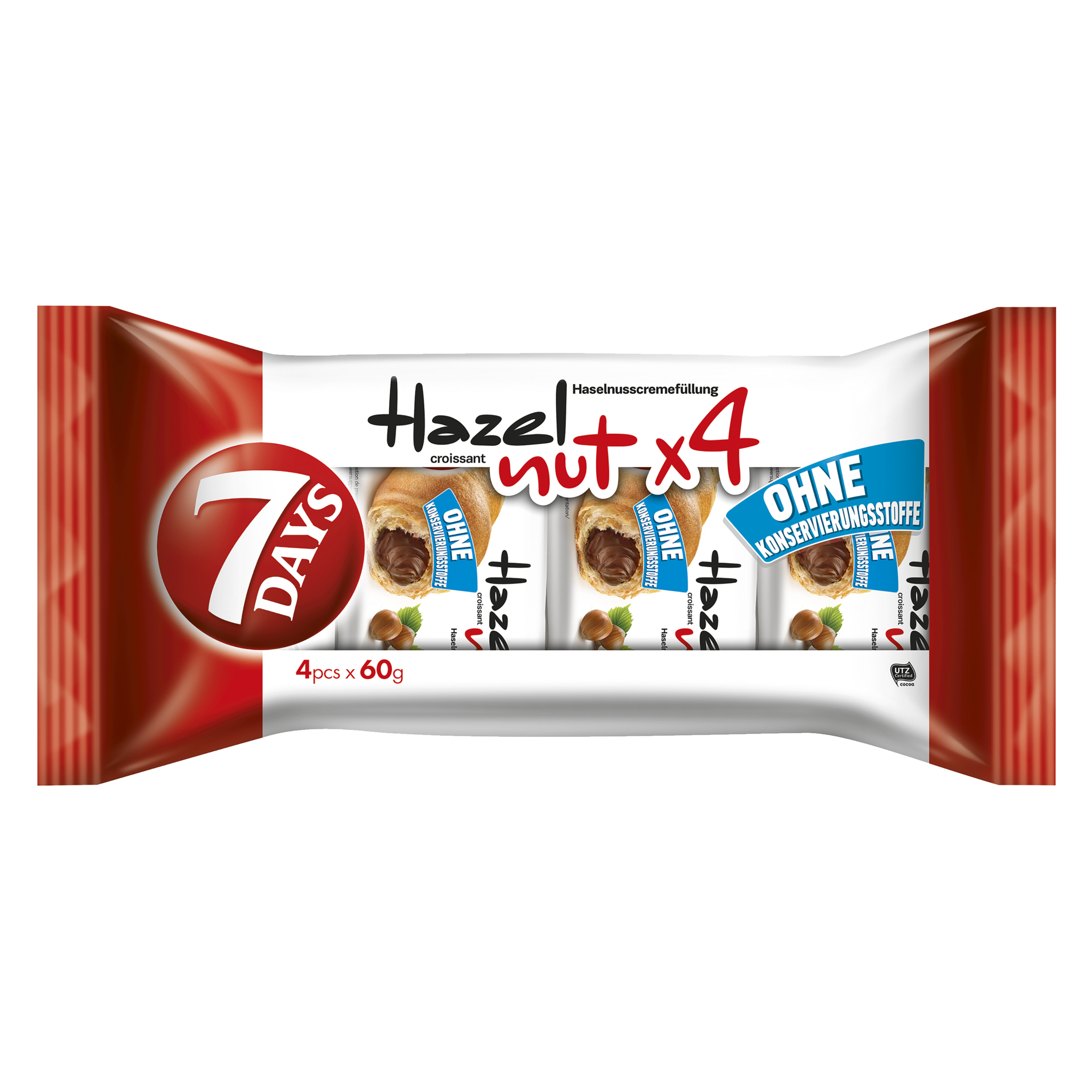 Croissant Hazelnoot - 4 x 60g x 10 - Zak - Bickery Food Group B.V.