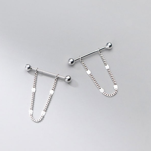 Zilveren chain piercing - ZilverVoorJou