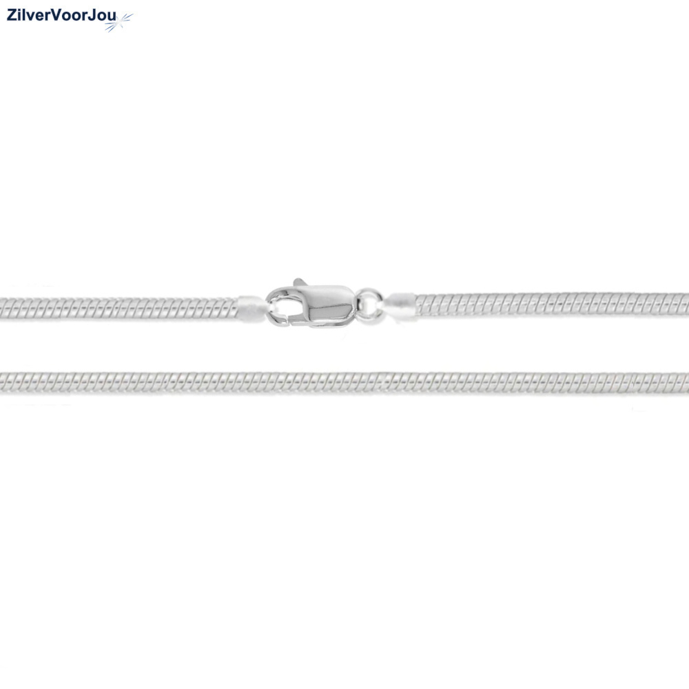 925 Zilveren slang ketting 60 cm 1.9 mm - ZilverVoorJou