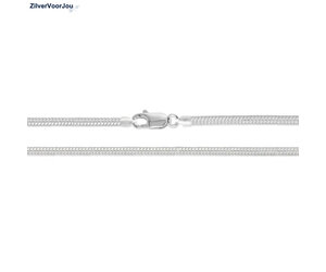 925 Zilveren slang ketting 55 cm 1.9 mm - ZilverVoorJou