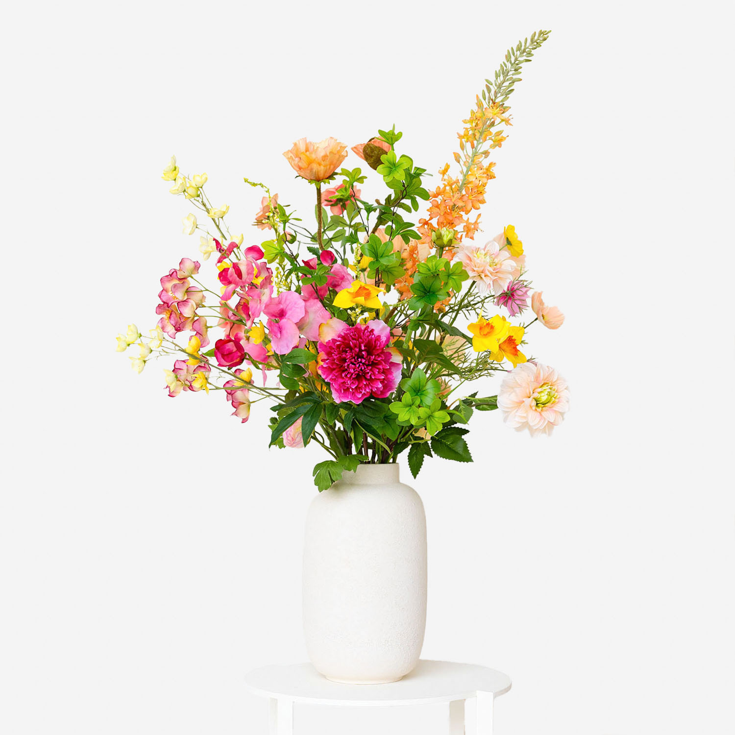 Zijden boeket Amina Noor - Kunstbloemen - Groot en fris veldboeket ...