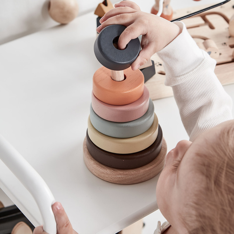 Kids Concept stacking tower wood NEO 1000135 - Rocket Toys