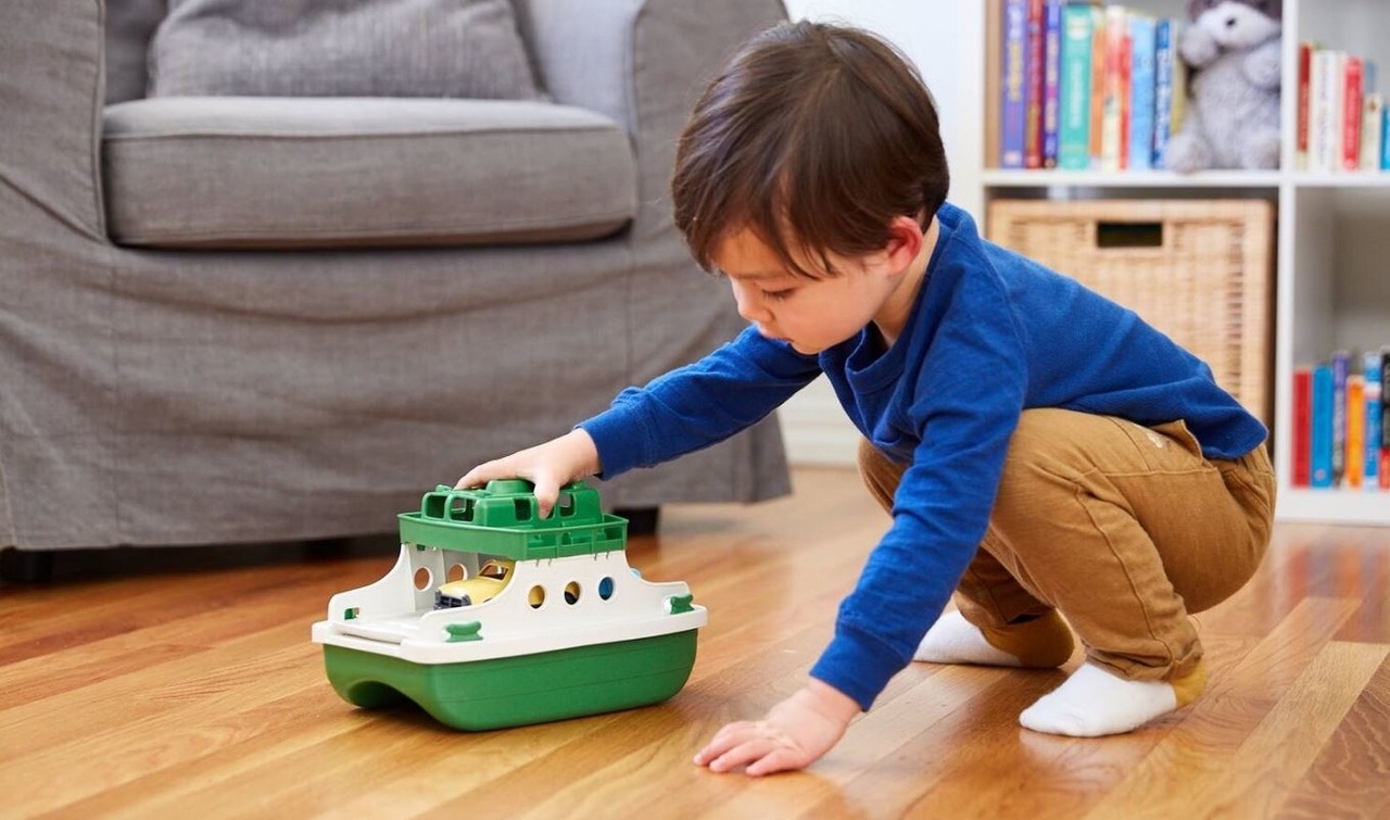 Green Toys Ferry Boat With Cars Green - Rocket Toys
