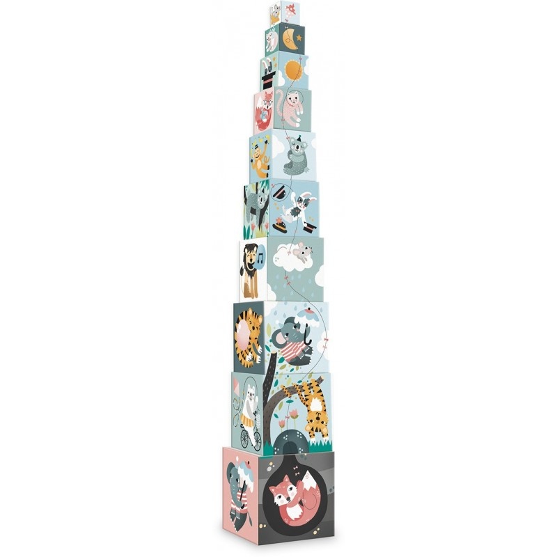 Vilac Stacking Tower Animals - Rocket Toys