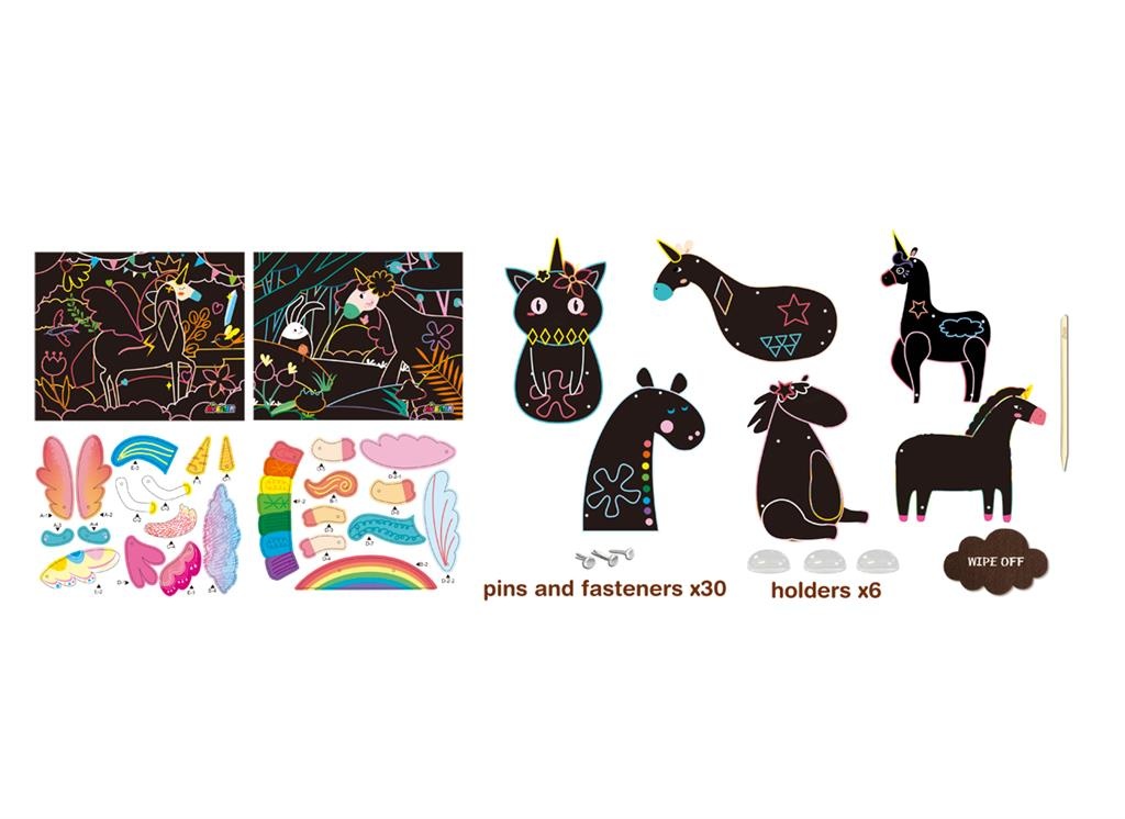 Avenir Scratch Cards Unicorns Craft Set | Craft Sets - Rocket Toys