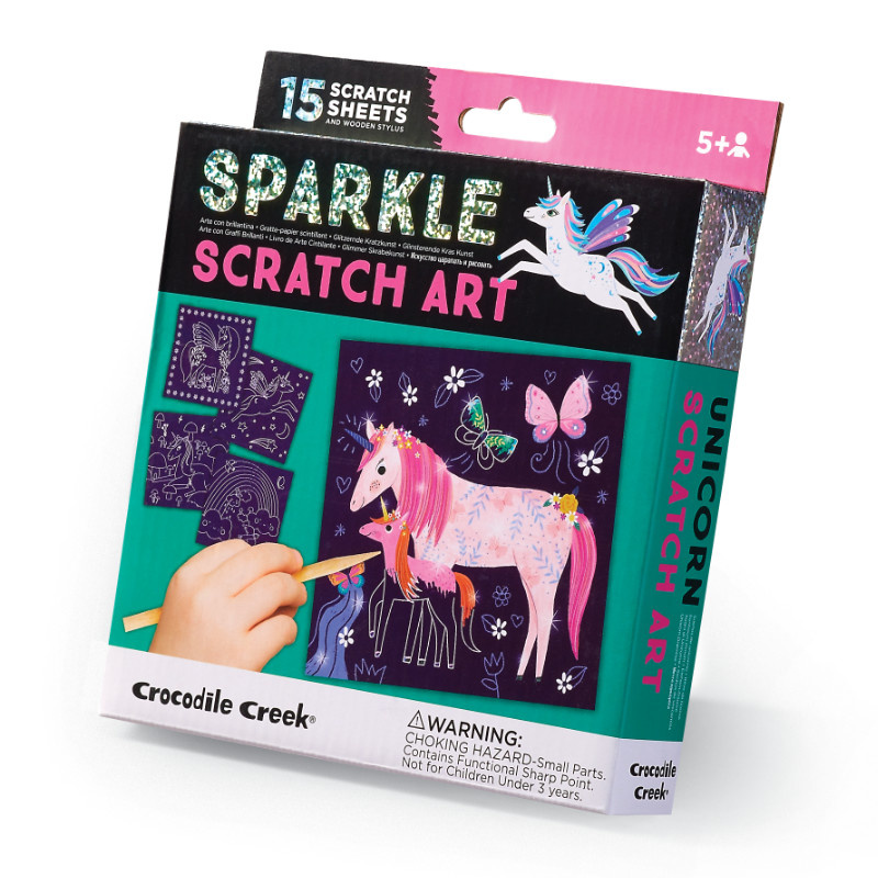 Crocodile Creek Scratch Cards Unicorn Sparkle | Craft Sets - Rocket Toys