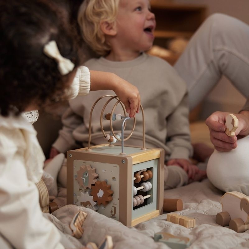 Jollein Activity Cube Wood Farm - gifts 1 year+ - Rockettoys.com ...