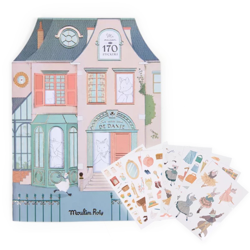 Moulin Roty Colouring Book & 170 Stickers - Rockettoys.com - Rocket Toys