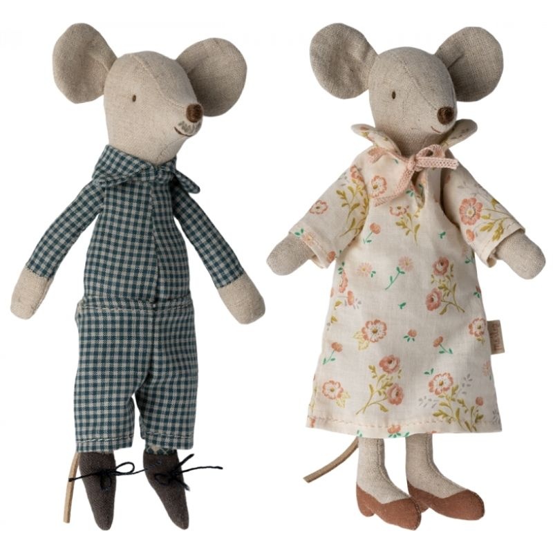 Maileg Grandpa & Grandma Mouse - in cigar box - Thé Toy Store (tip ...