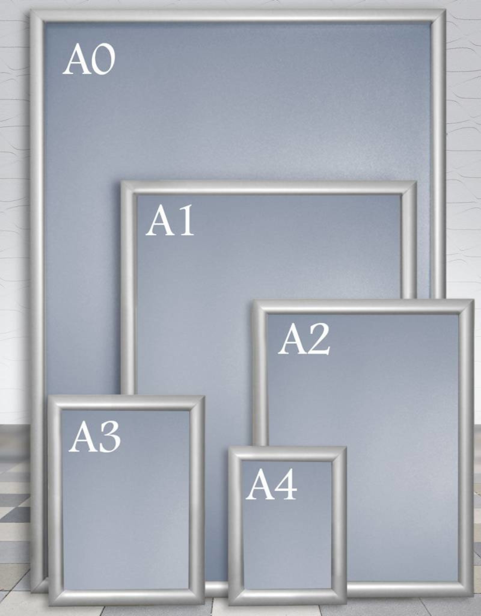 Aluminium Posterframe A4, A3, A2, A1, A0 - Yazas
