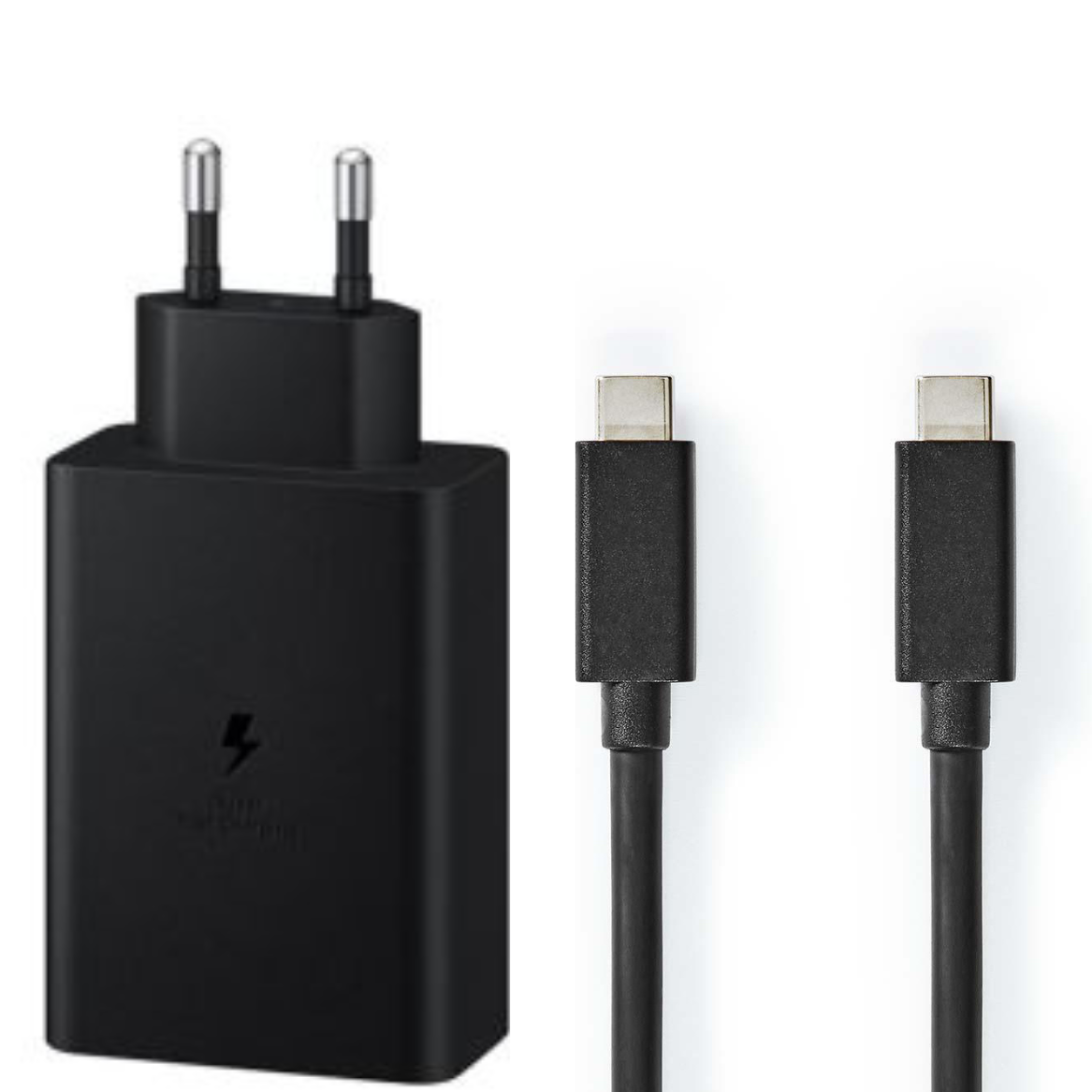 Power Adapter Trio Samsung 65W PD + USB-C naar USB-C Kabel