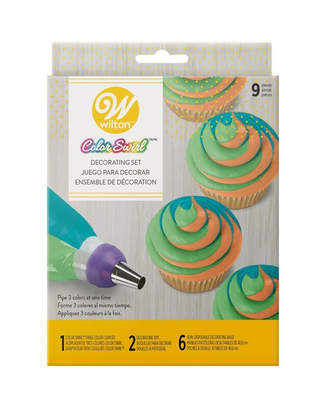 Wilton ColorSwirl Tri-Color Coupler Decorating Set/9 - www ... Wilton ColorSwirl Tri-Color Coupler Decorating Set/9 - www ...