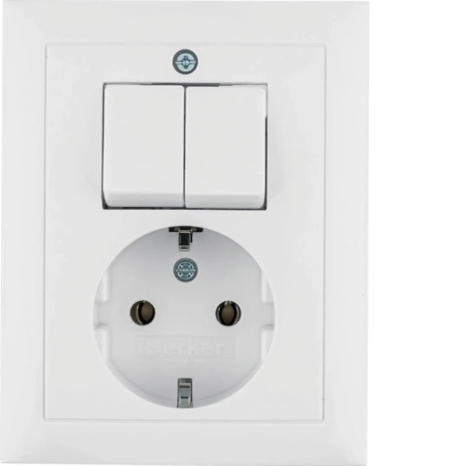 Berker combinatie serieschakelaar/wandcontactdoos randaarde S1/B3/B7 ...