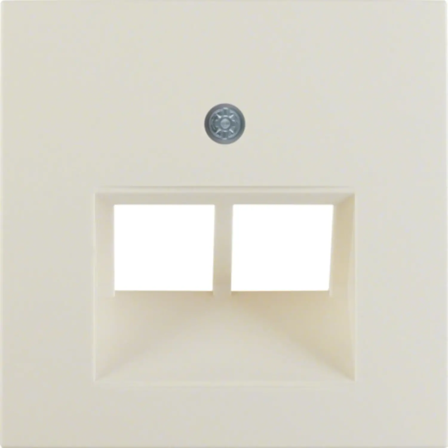 Berker centraalplaat RJ45 wandcontactdoos 2-voudig S1/B3/B7 creme glans ...
