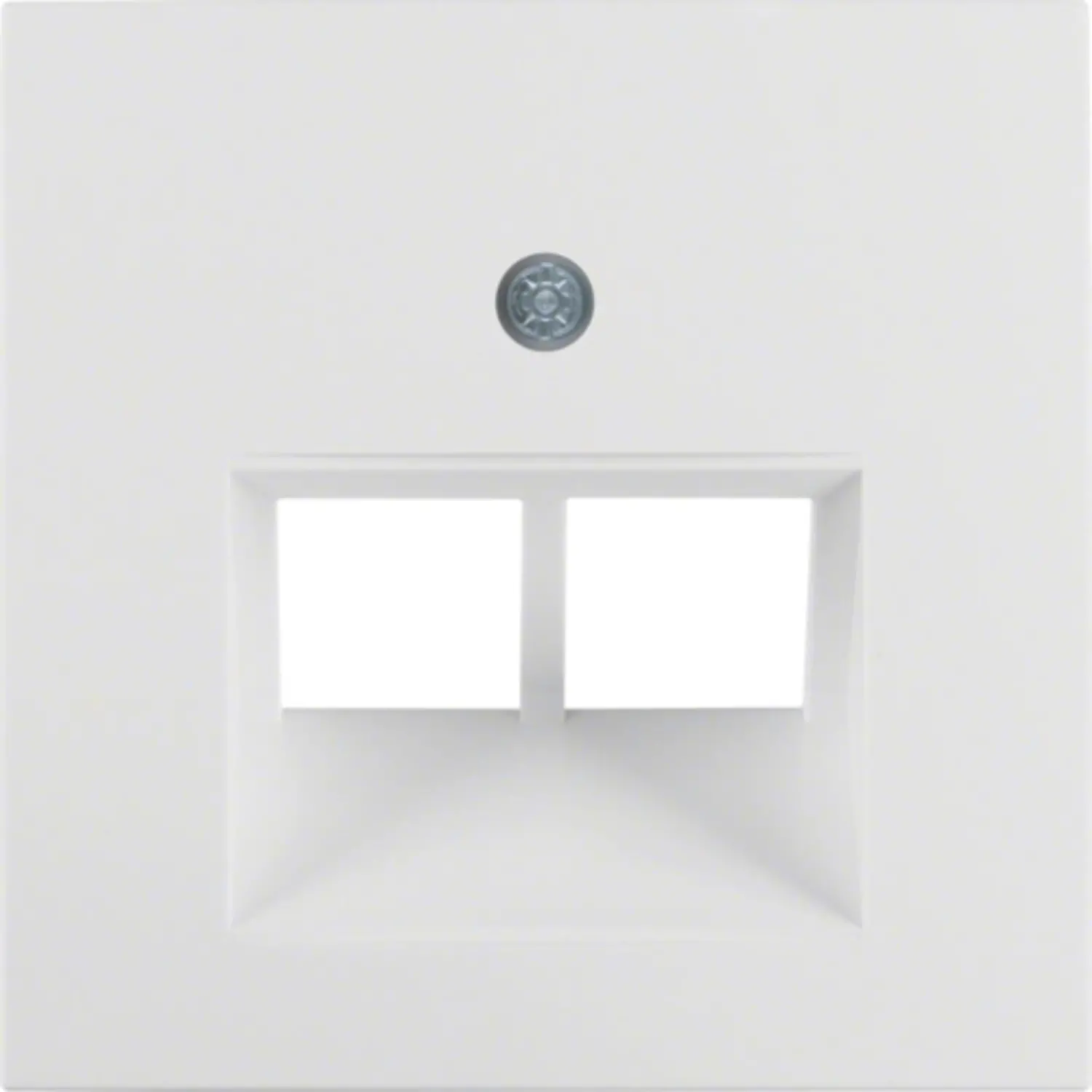 Berker centraalplaat RJ45 wandcontactdoos 2-voudig S1/B3/B7 wit glans ...