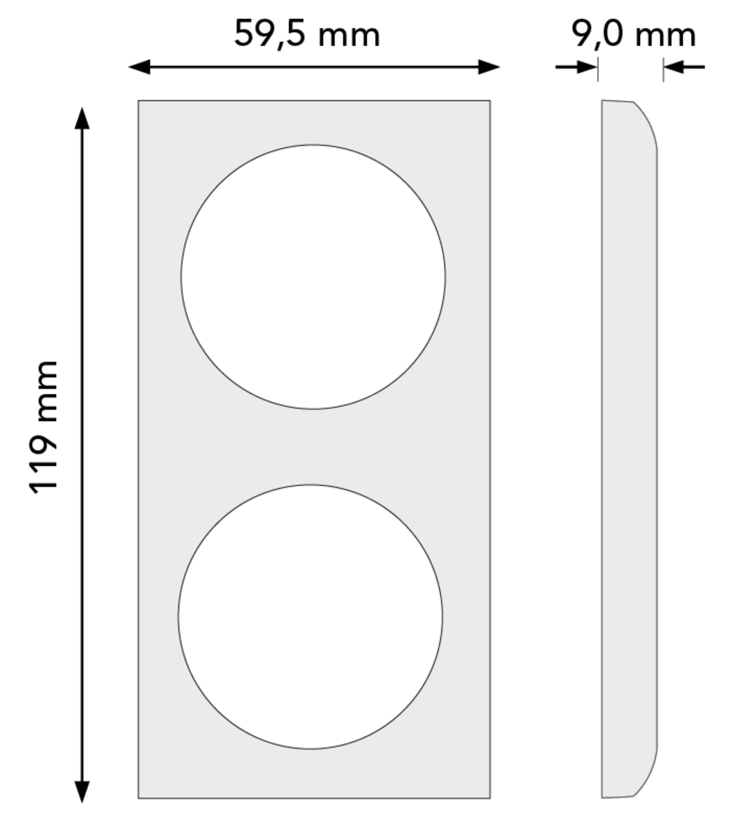 Berker Integro Flow afdekraam 2-voudig antraciet mat - Berkerstore.nl