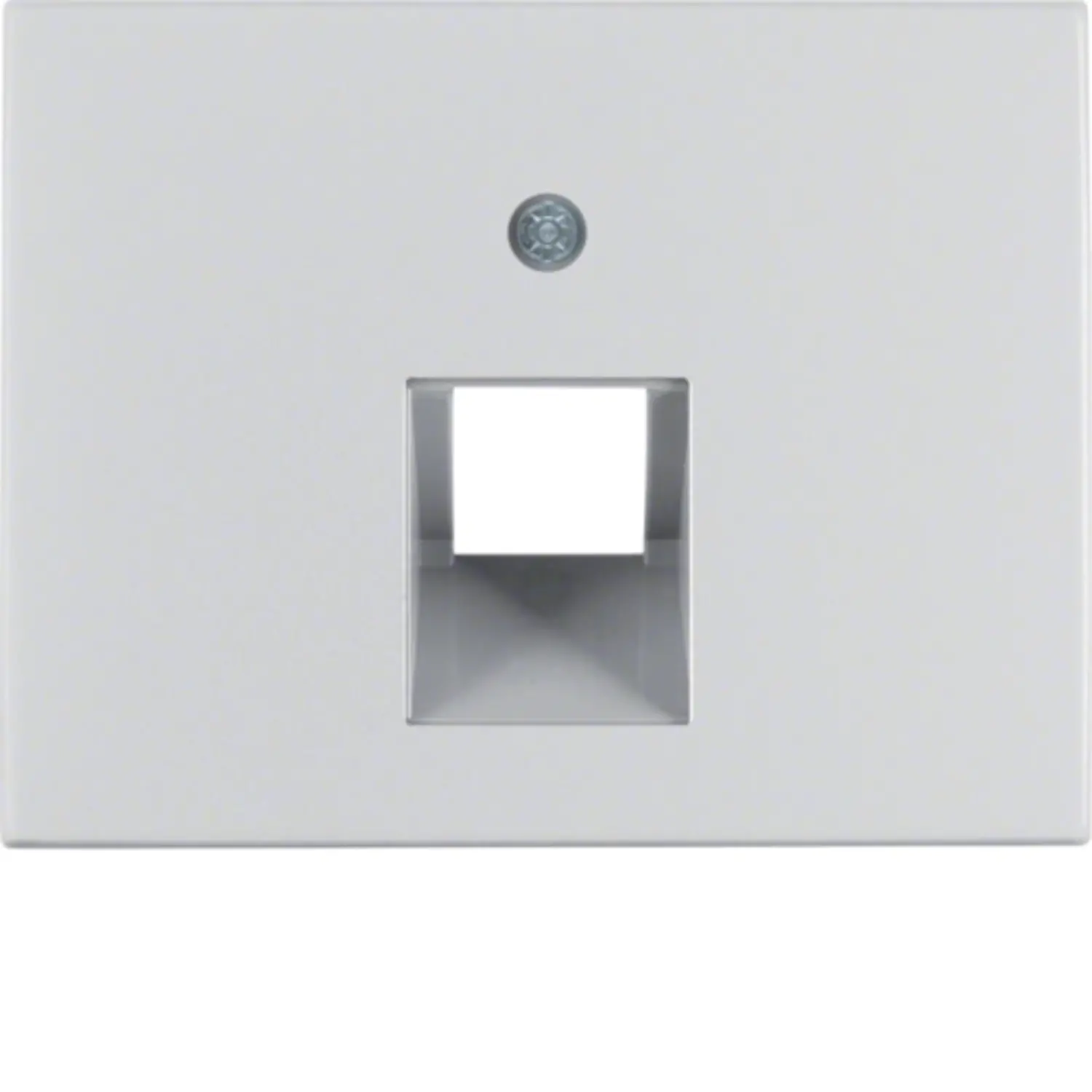 Berker centraalplaat RJ45 wandcontactdoos 1-voudig K5 aluminium ...