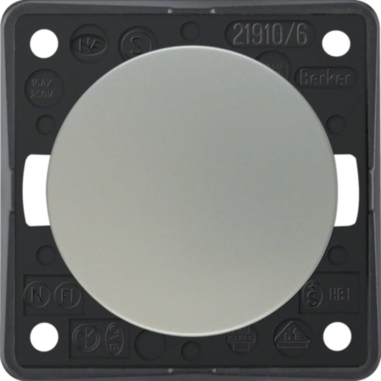 Berker Integro Flow wisselschakelaar 10 AX mat chroom - Berkerstore.nl