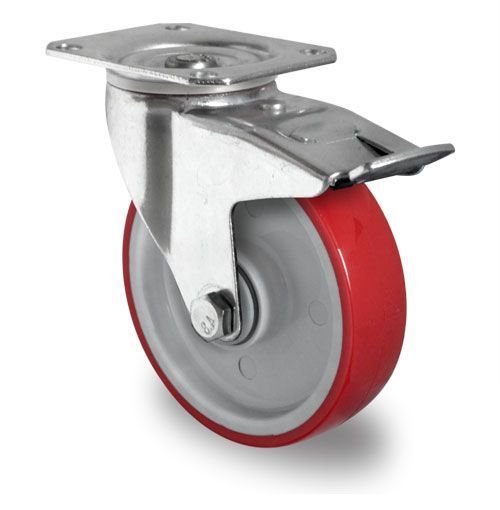 Lenkrolle 125mm Kugellager und Bremse für Rollcontainer online kaufen ...